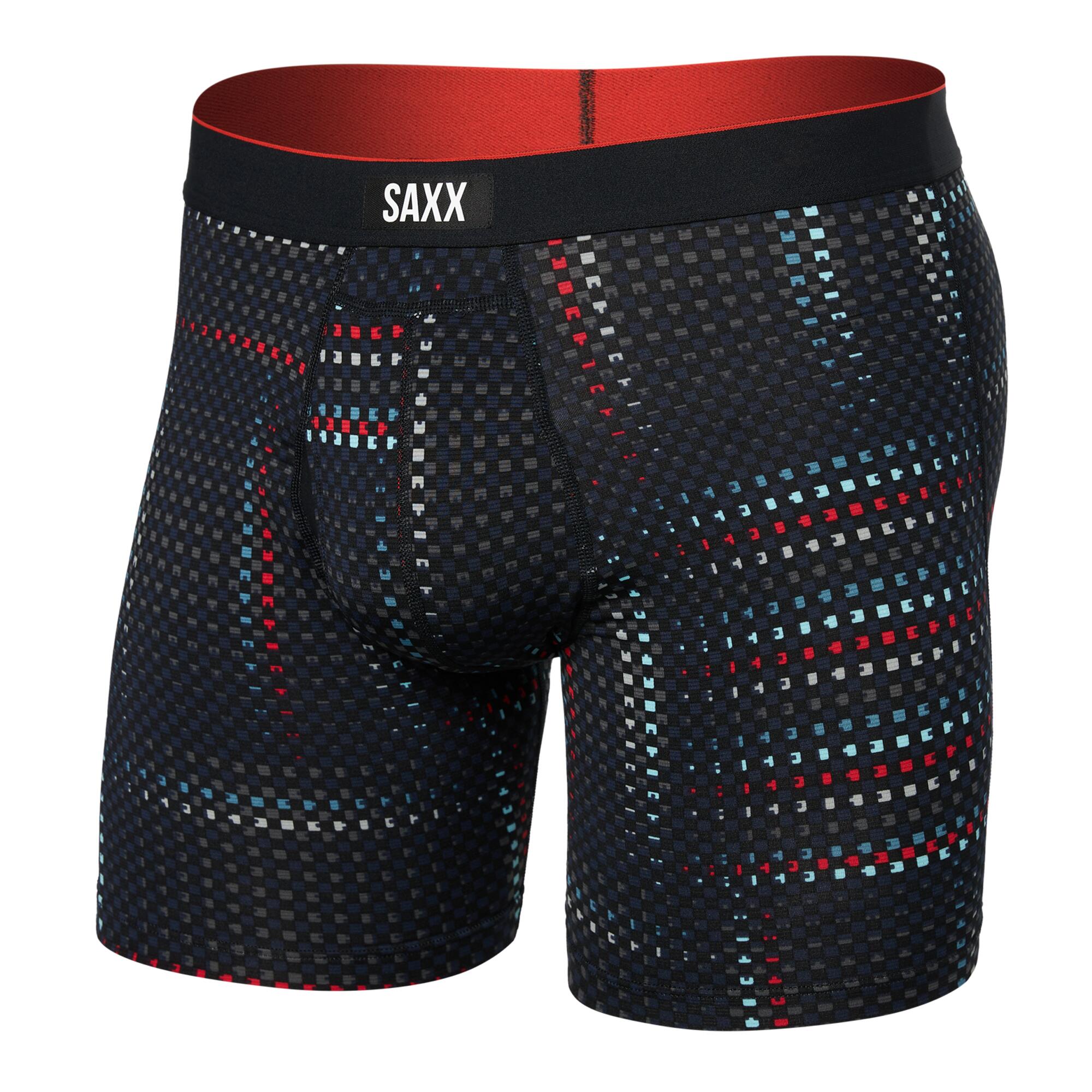 Saxx Multi-Sport Mesh Boxer Brief - Optic Grid/Black | Source for Sports
