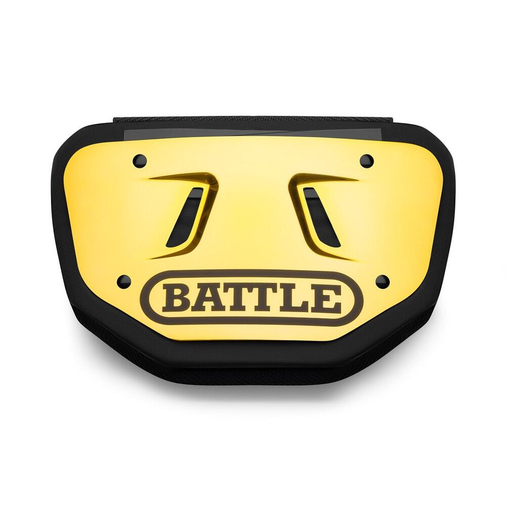 Battle Sports Chrome Football Back Plate - Gold/Black | Source for Sports