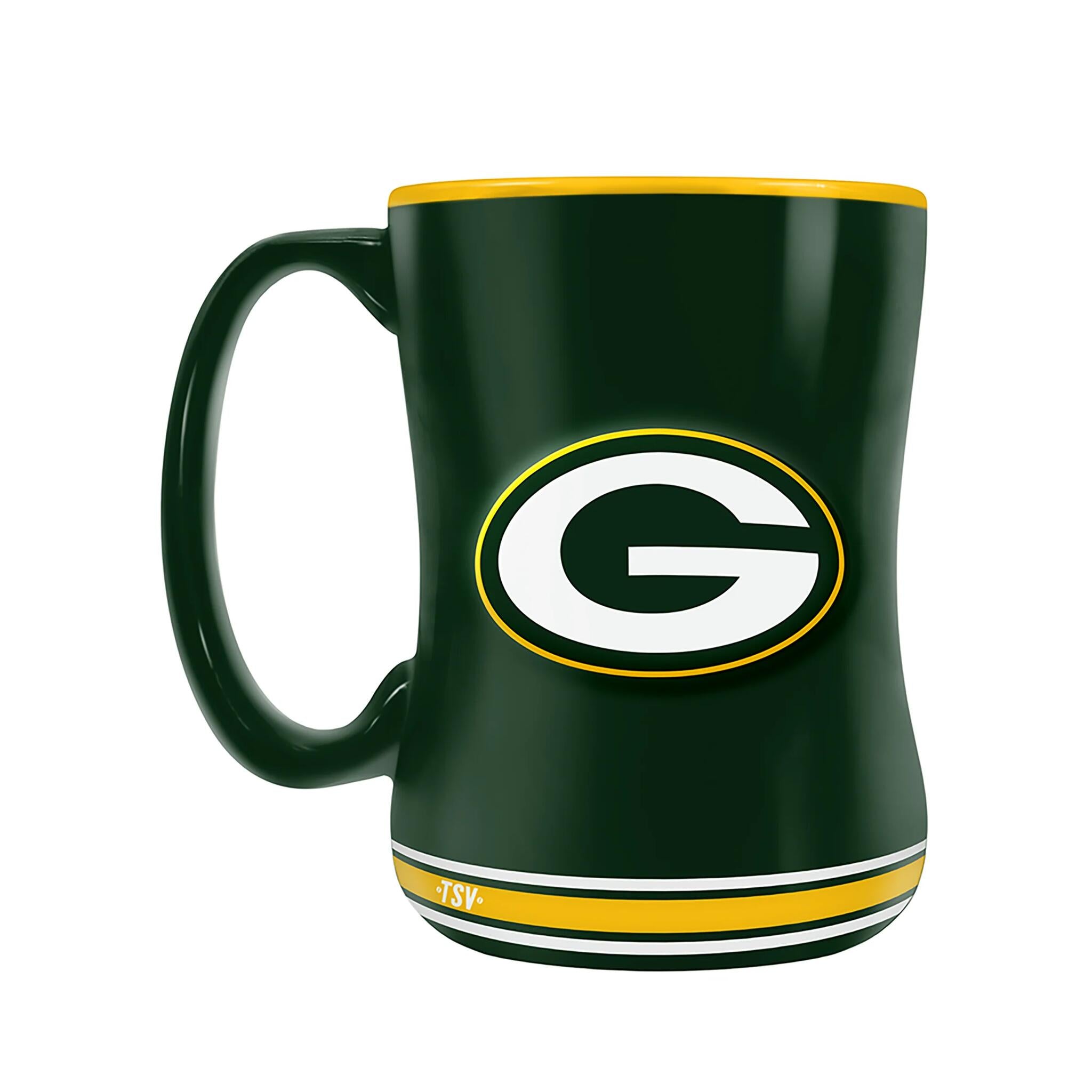 Inglasco Team Crest (14 oz) Sculpted Mug - Green Bay Packers | Source ...