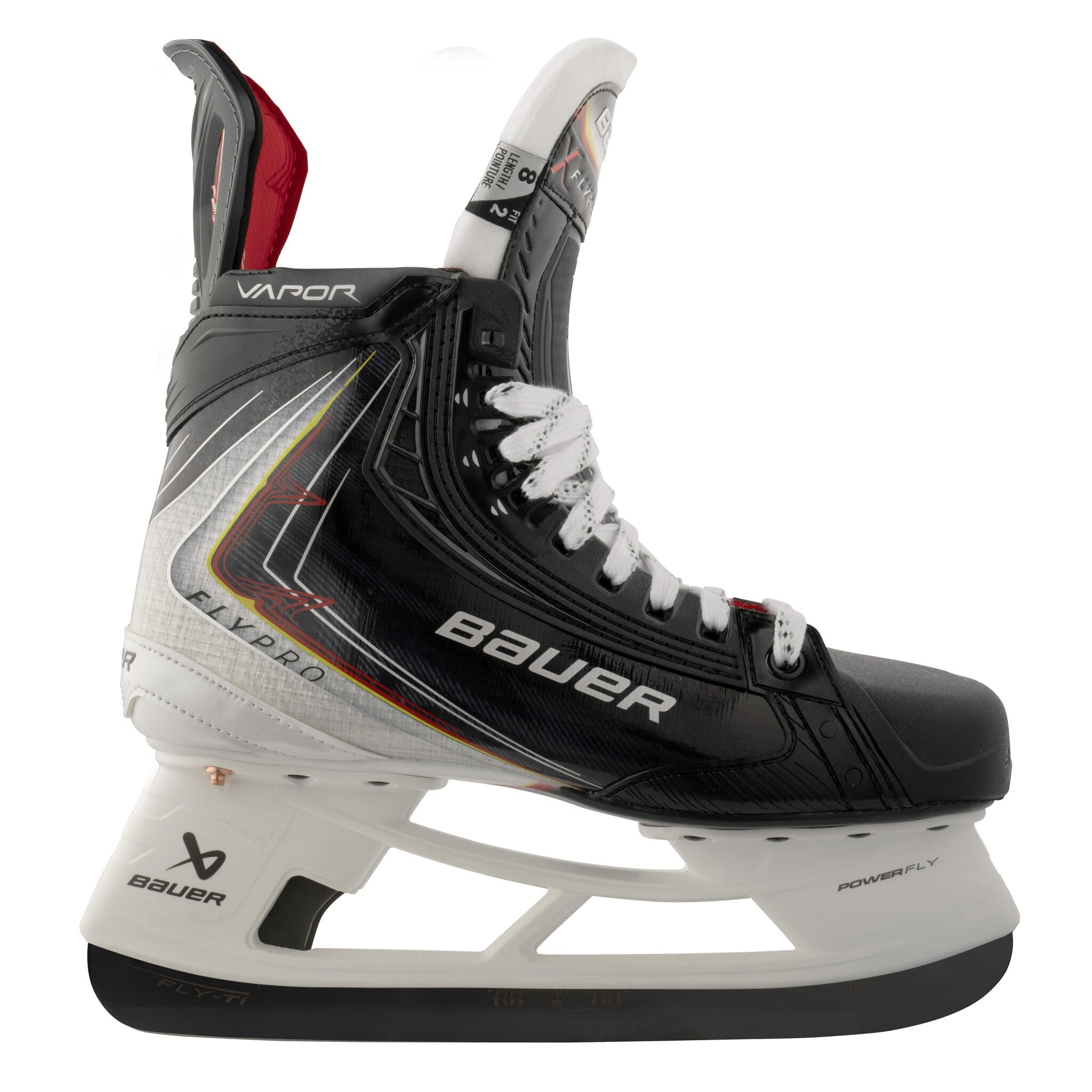 Bauer Vapor Flypro Intermediate Hockey Skates (2025) with Fly-TI Steel ...