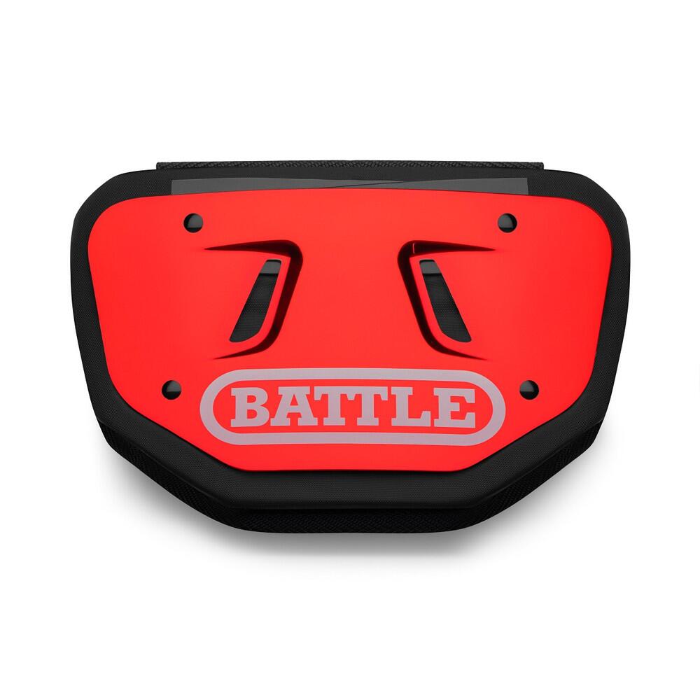 Battle Sports Chrome Football Back Plate - Red/White | Source for Sports
