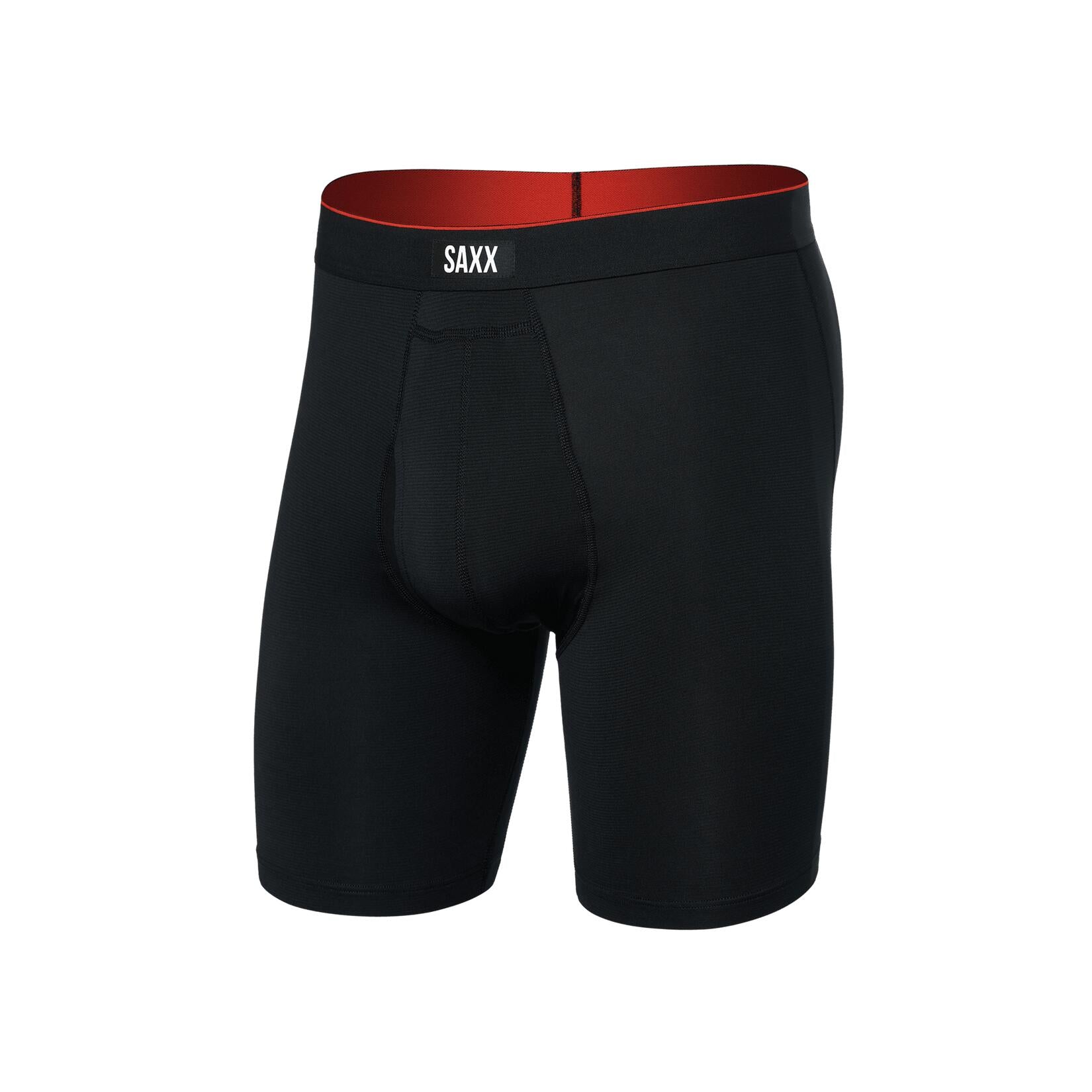 Saxx Multi-Sport Mesh Long Boxer Brief - Black | Source for Sports