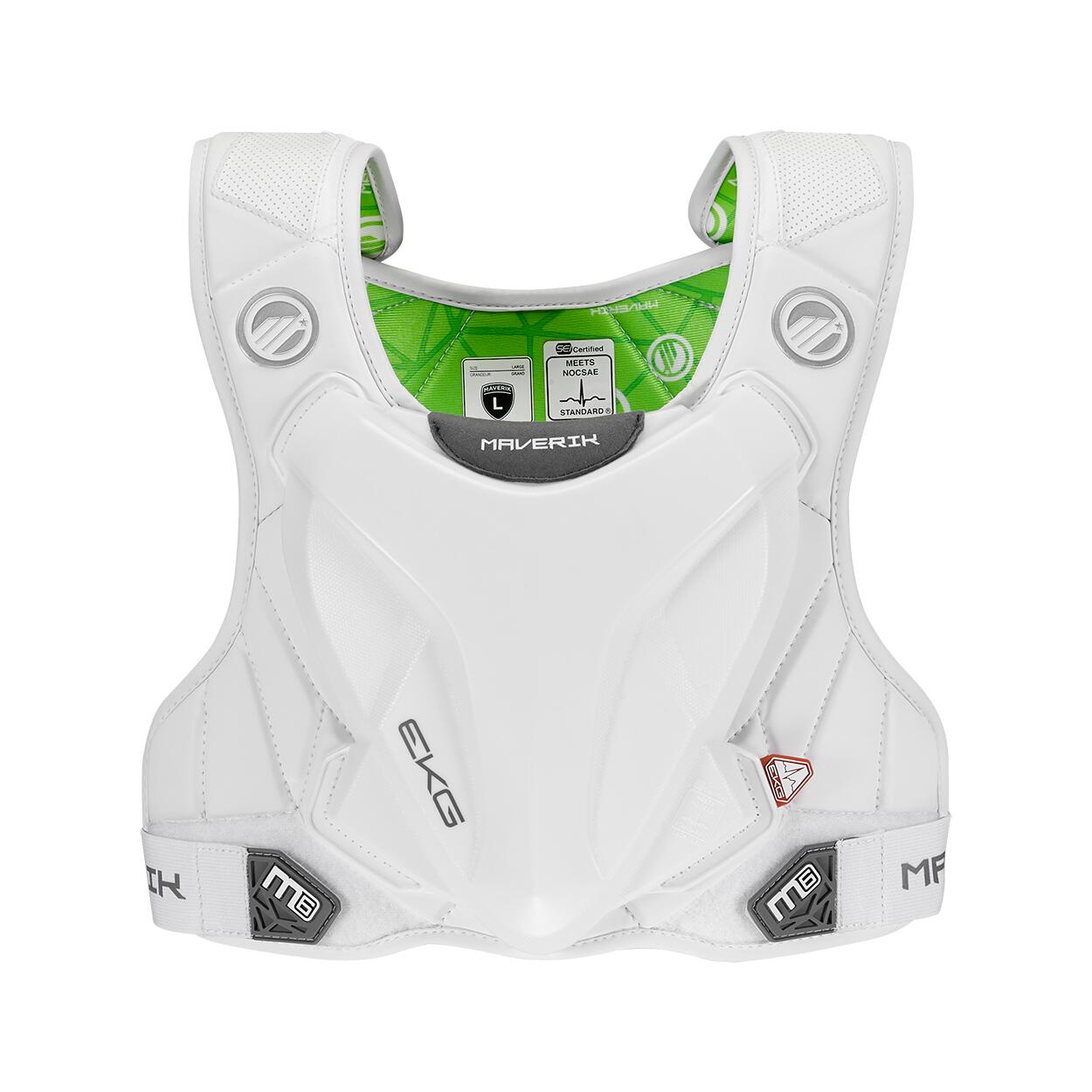 Maverik M6 EKG Speed Lacrosse Chest Pad - White | Source for Sports