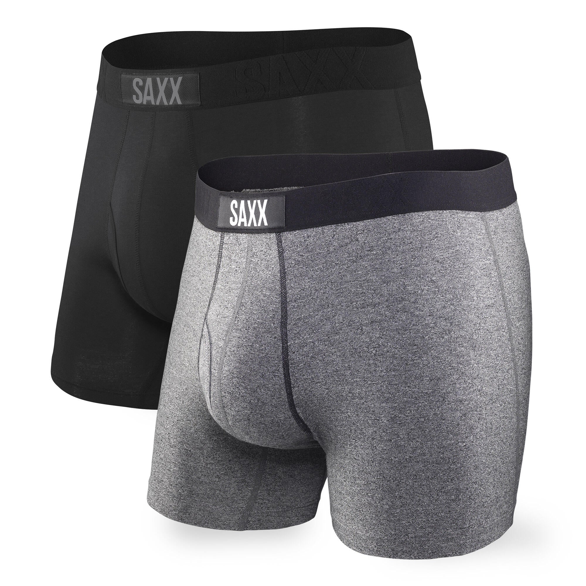 SAXX Ultra 2-Pack Men's Boxer Brief - Black/Grey | Source for Sports