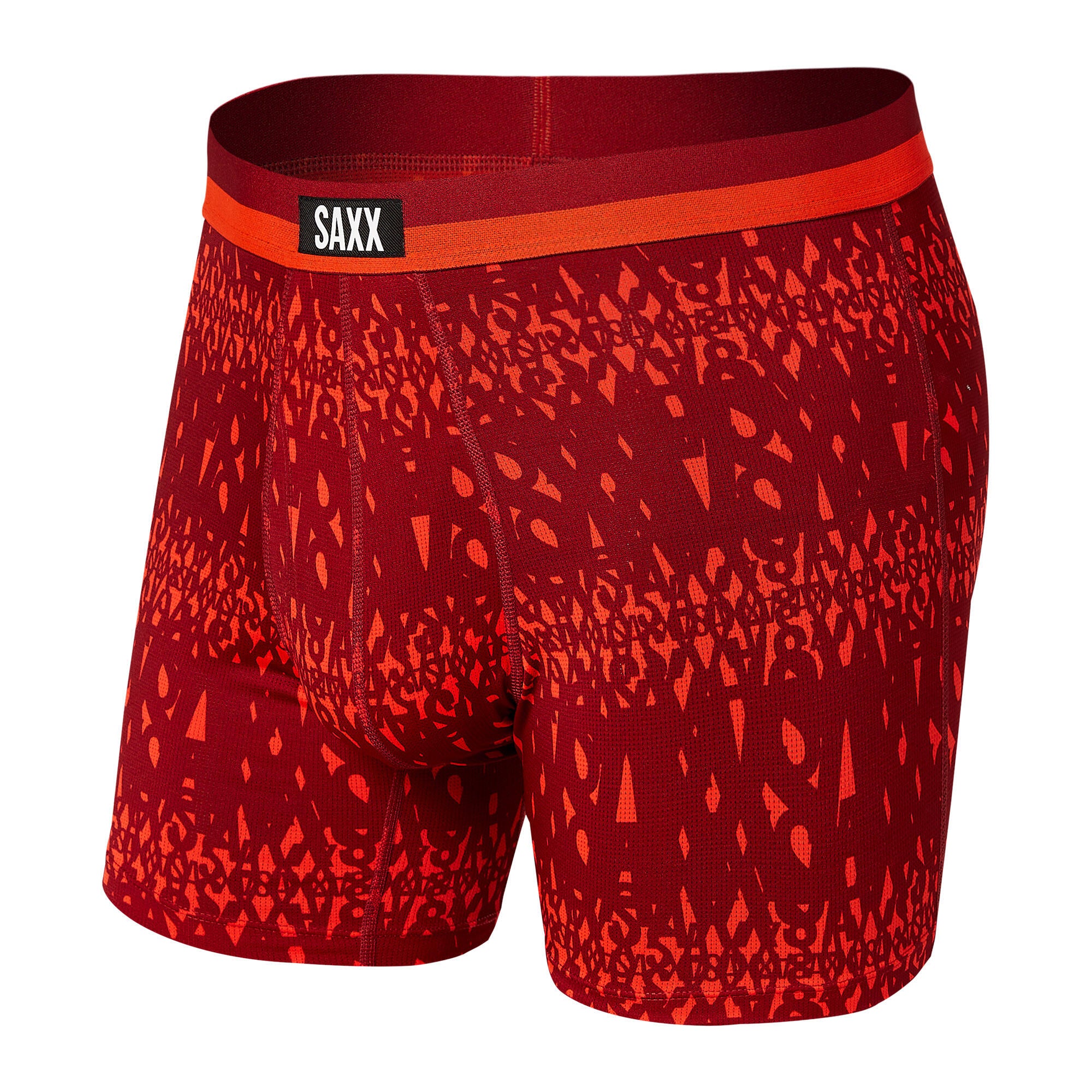 SAXX Sport Mesh Boxer Briefs With Fly - Red Code Graffiti | Source for ...