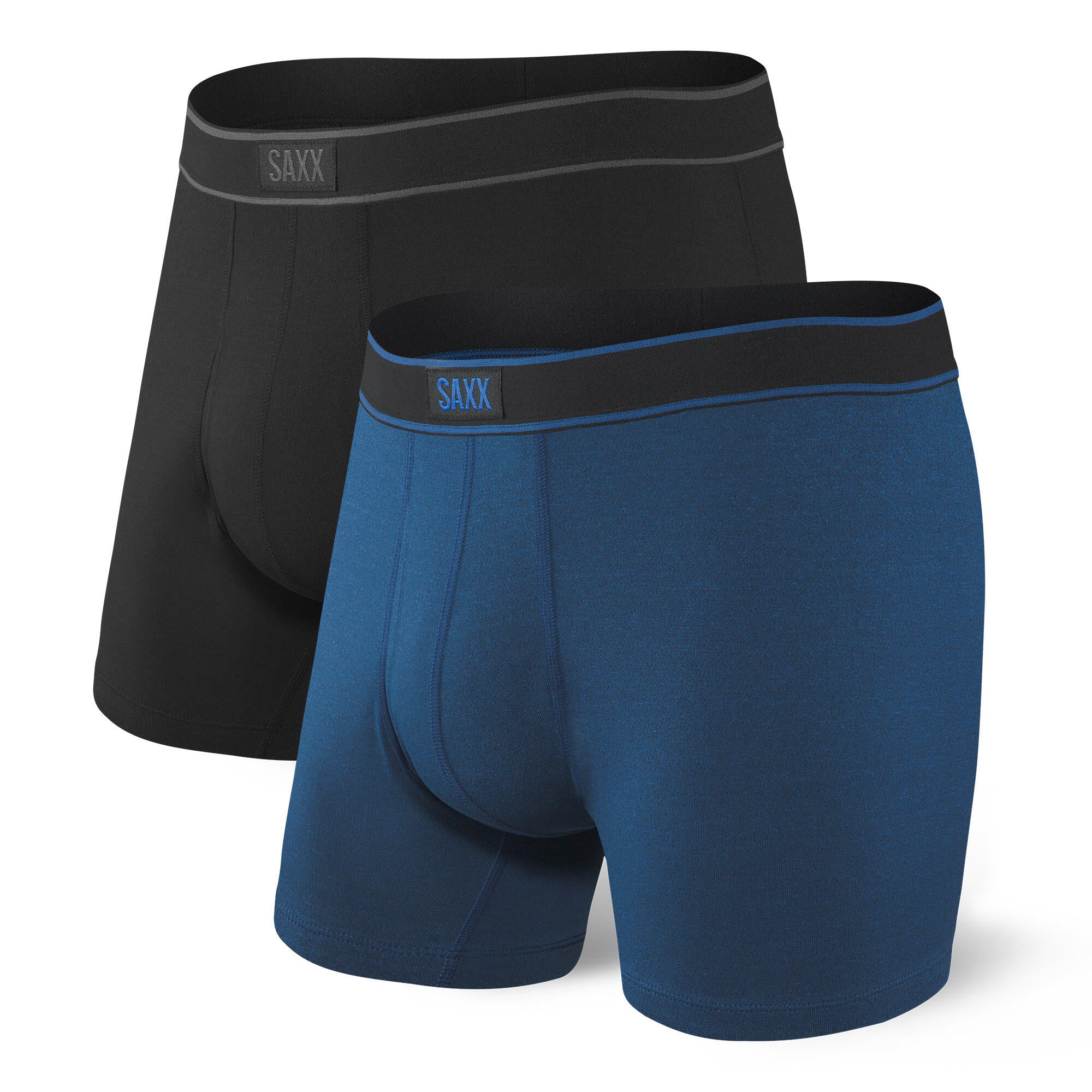 SAXX Daytripper 2 Pack Men's Boxer Brief - Black/Royal | Source for Sports