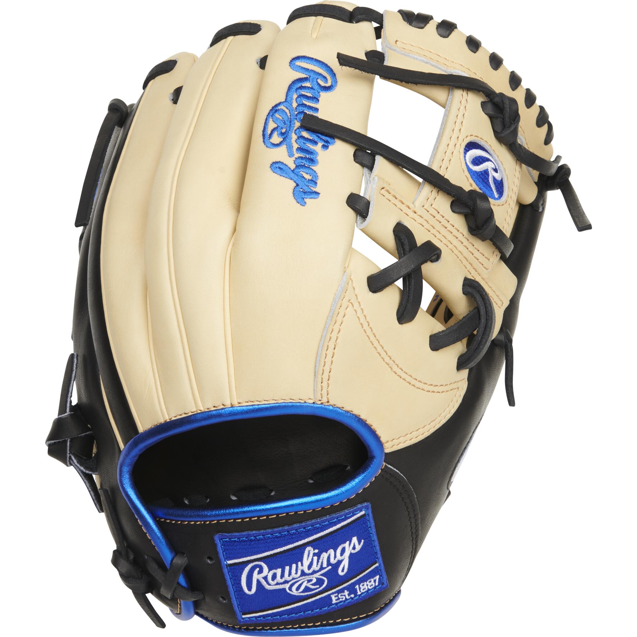 Rawlings Heart Of The Hide 11.5" Baseball Glove - Black/Camel/Blue ...